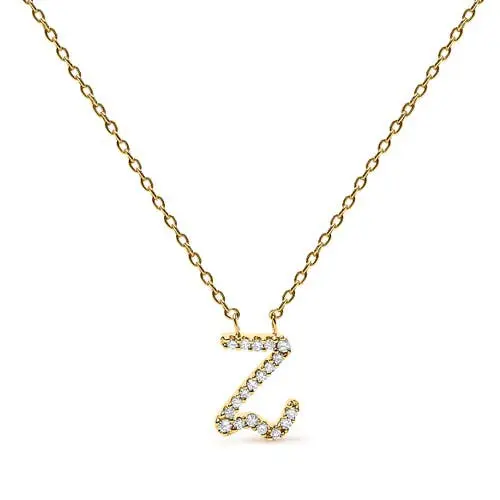 HAUS OF BRILLIANCE 10k Gold Diamond Accent Initial Pendant Necklace - Yellow | Z